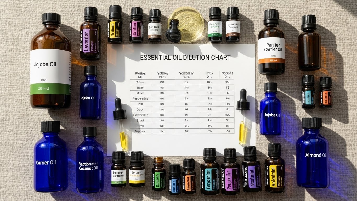 Essential Oil Dilution Chart for Skin, Hair & Soap Making